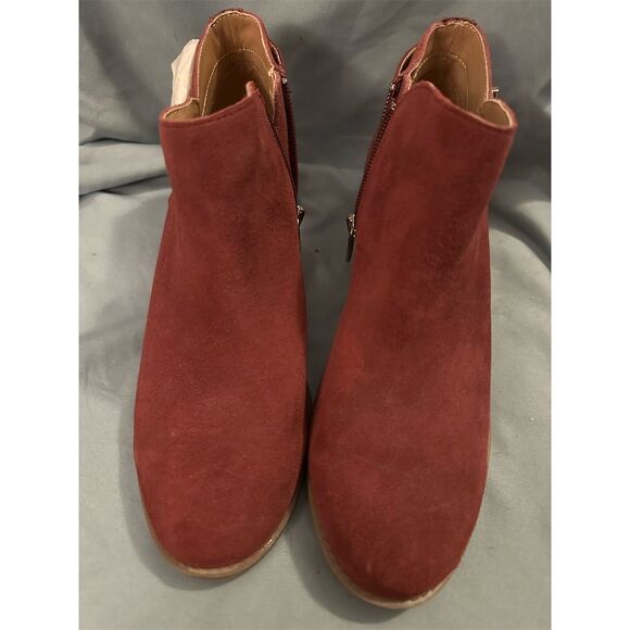 Vionic | Shoes | Vionic Womens Suede Ankle Booties Burgundy Size 65 ...
